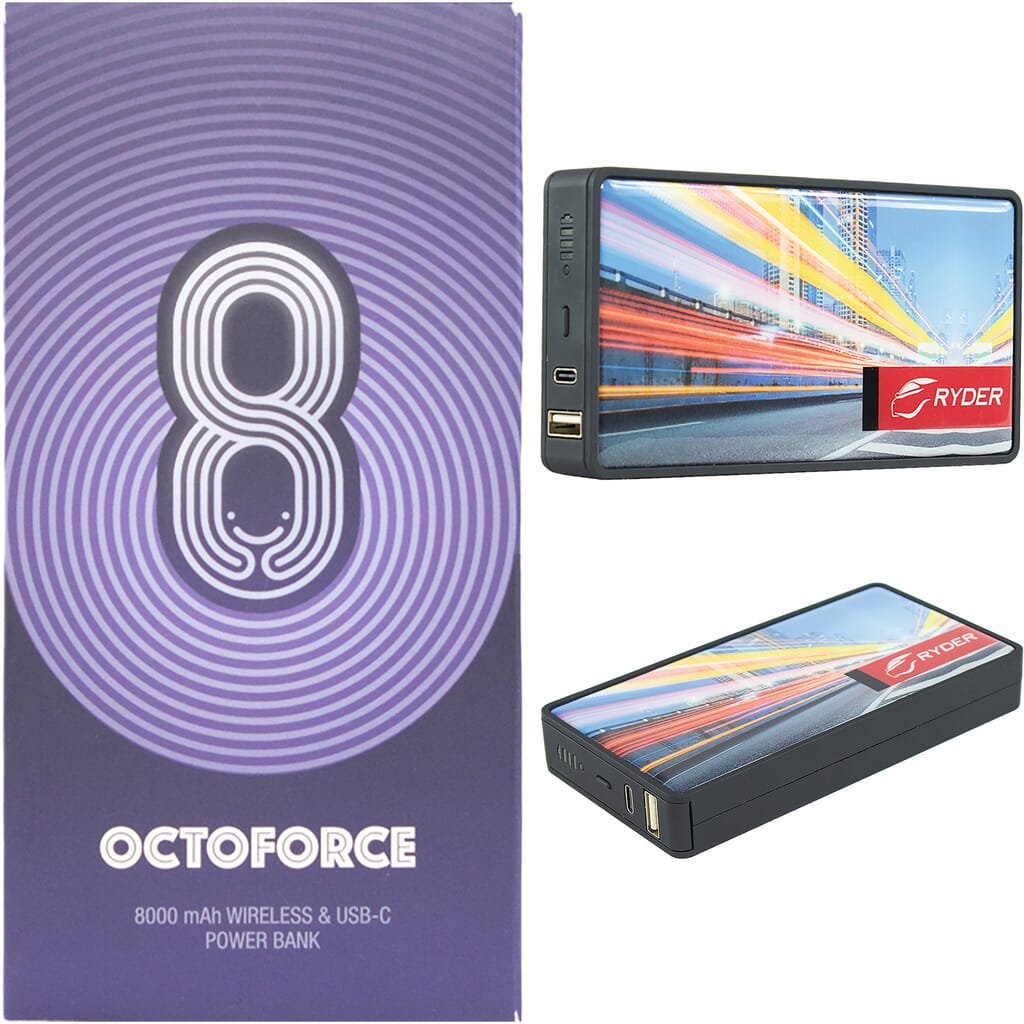 Octoforce 2.0™ Qi 8000mAh Wireless Power Bank - Promotional Giveaway ...