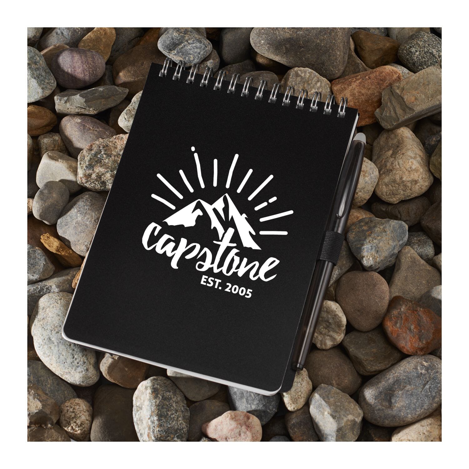 5” x 7” Mineral Stone Field Reporter Notebook w/Pen - Promotional ...