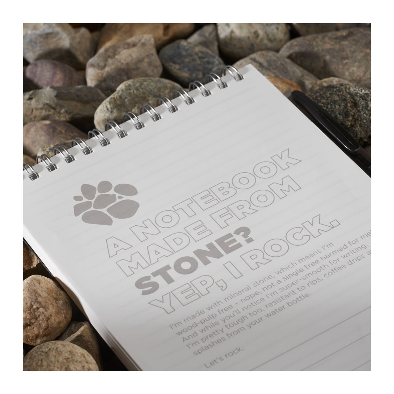 5” x 7” Mineral Stone Field Reporter Notebook w/Pen - Promotional ...